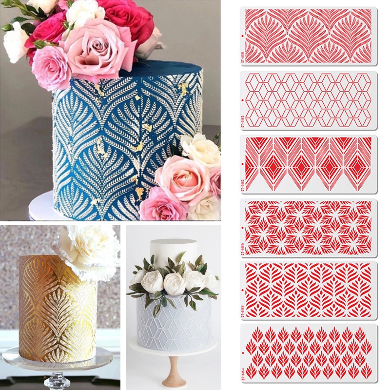Cake Decorating Tool Wheat Spike Pattern Cake Stencil Plastic Lace Cake ...