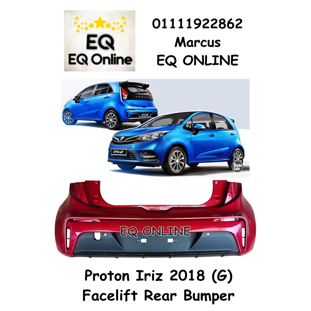 Proton Iriz 2018 Original (G) New Rear Bumper PP Plastic Malaysia ...