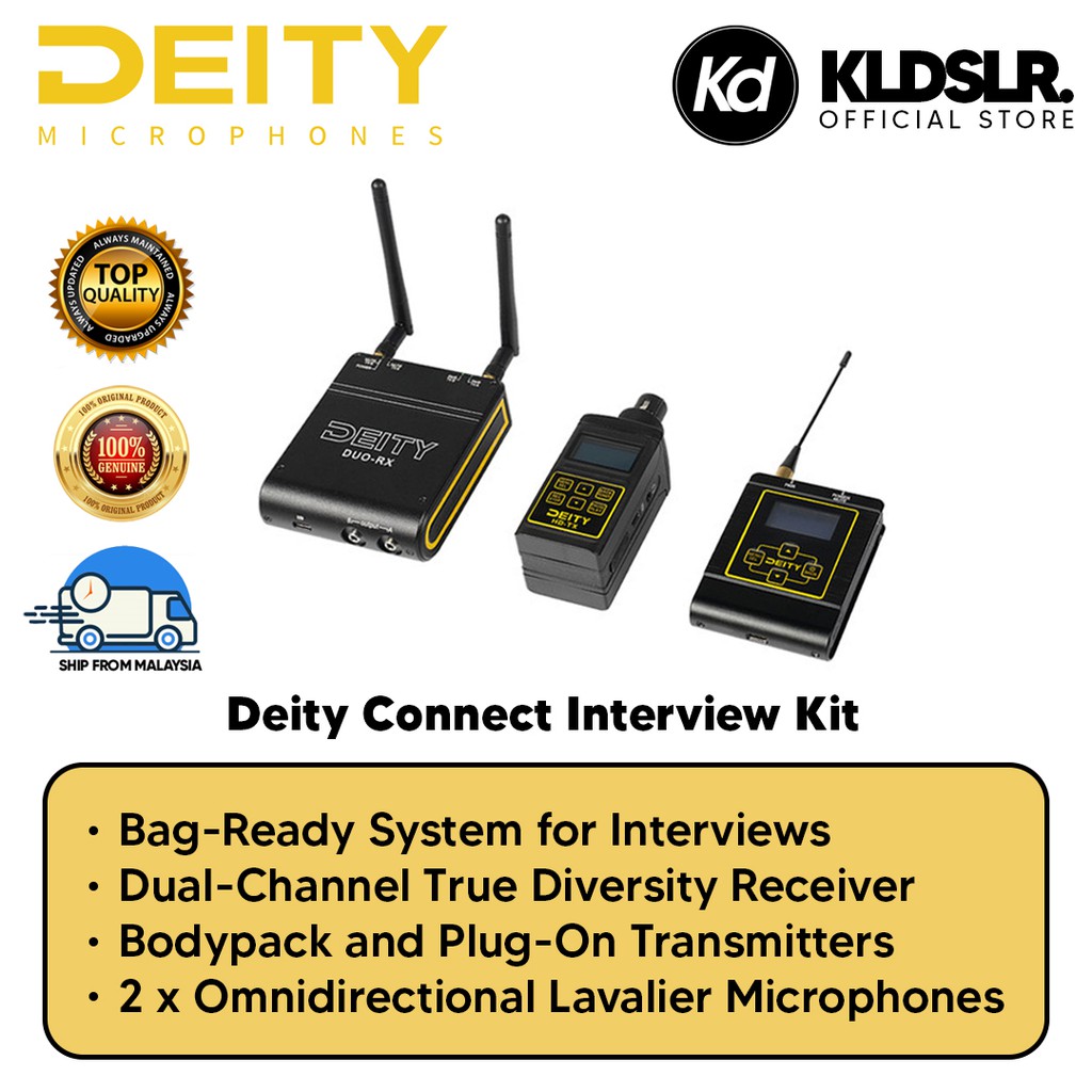 Deity Microphones Deity Connect Interview Kit 2-Person Wireless Combo ...