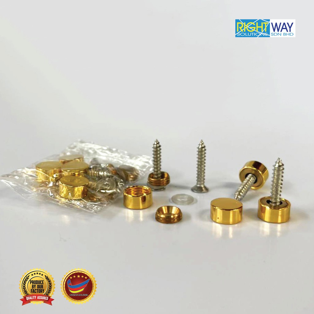 Gold-Stainless Steel Advertising Nail Glass Decoration Cover Screw cap ...