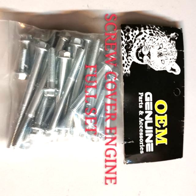 Wave100 skru enjin set lengkap besi silver mt💯 faihaamotorsport ...
