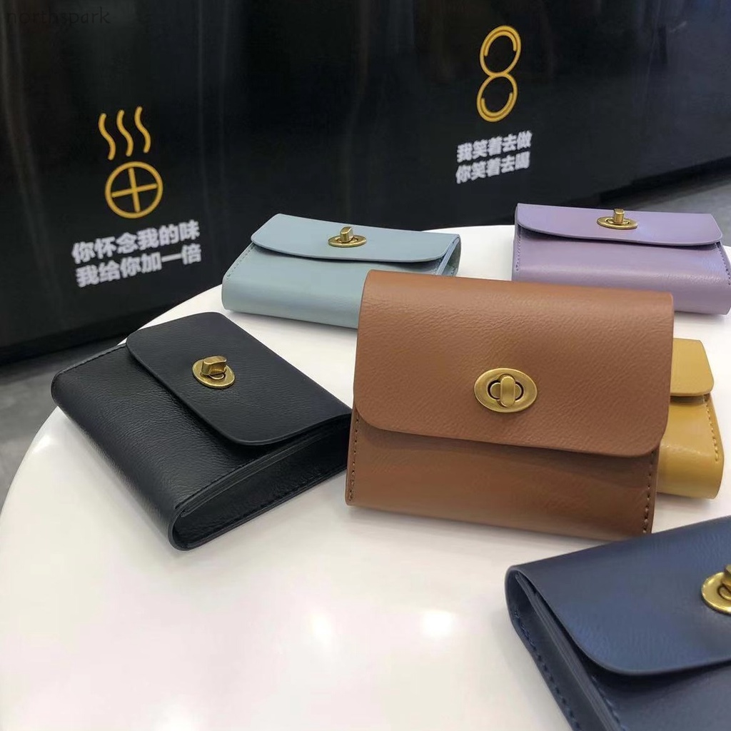 [Retro Soft Leather Coin Purse] European American Popular Solid Color ...