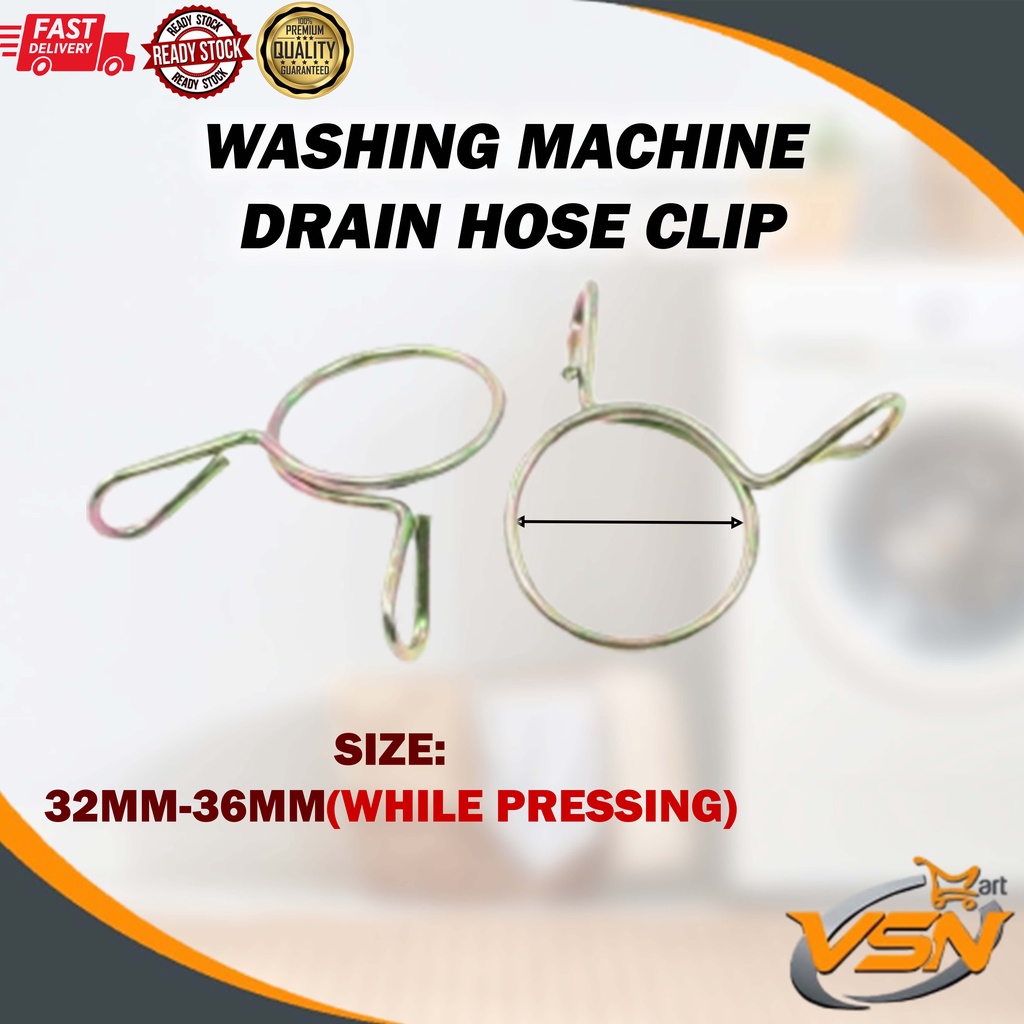 Washing Machine Drain Hose Clip For ALL BRANDS Klip Besi Paip Buang Air ...