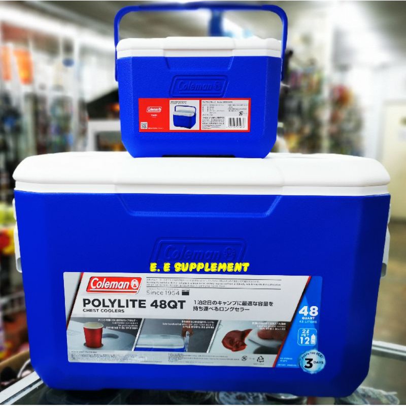[ READY STOCK !!! ] COLEMAN POLYLITE 48QT CHEST COOLER SET box | Shopee ...