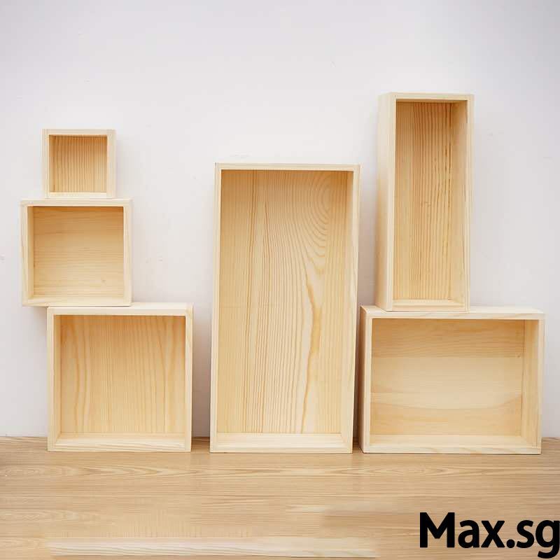 Customize Wooden Box Without Cover Solid Wood Storage Box Large Small ...