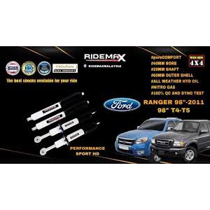 FORD RANGER 1998-2011 T4/T5 RIDEMAX HD TWIN TUBE GAS SHOCK ABSORBER ...