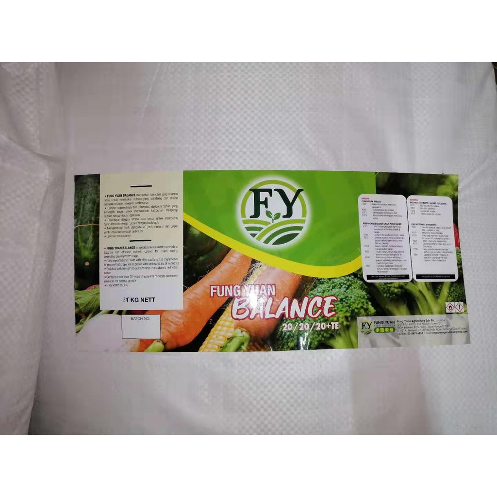 (Repack 1kg) Fung Yuan Fully Water Soluble Foliar Spray Fertilizers ...