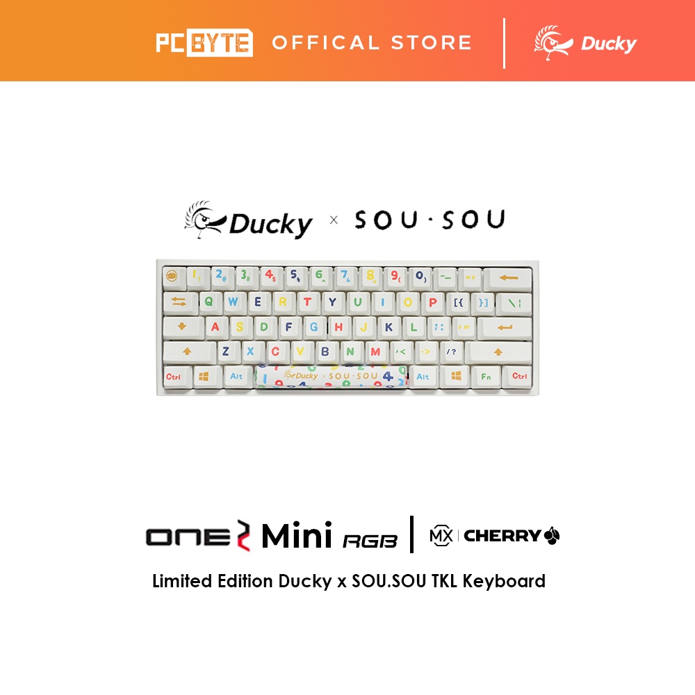 Ducky x SOU SOU One 2 Mini RGB Keyboard Cherry MX Switches - Black/Blue/Brown/Red/Silent Red ...