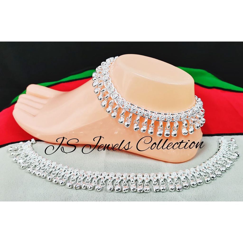 🔥Indian Silver Plated Anklet/Salanggai Kolusu [Baby-Kids-Adults]💕 ...
