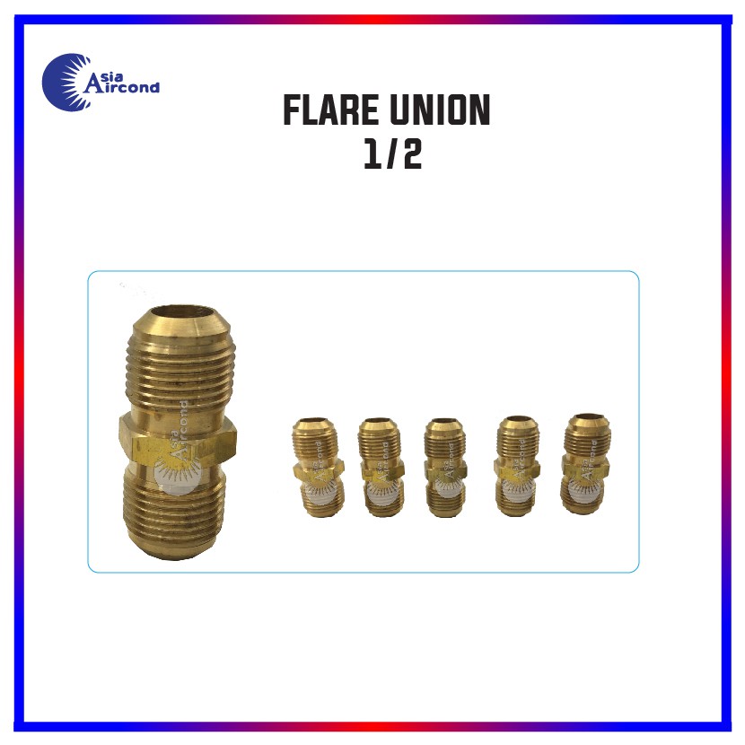 AIR CONDITIONER FLARE UNION『1/4"』,『3/8"』, 『1/2"』,『5/8"』(5PCS) | Shopee ...