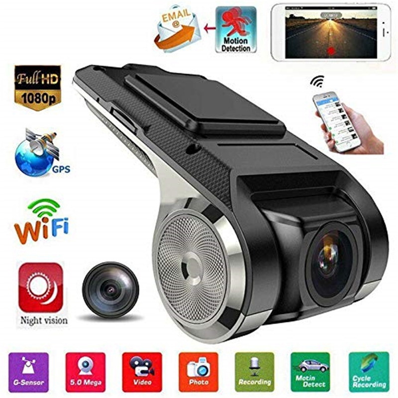 USB WIFI Mini Front DVR Camera Registrator Dash Cam 1080P ADAS Night ...