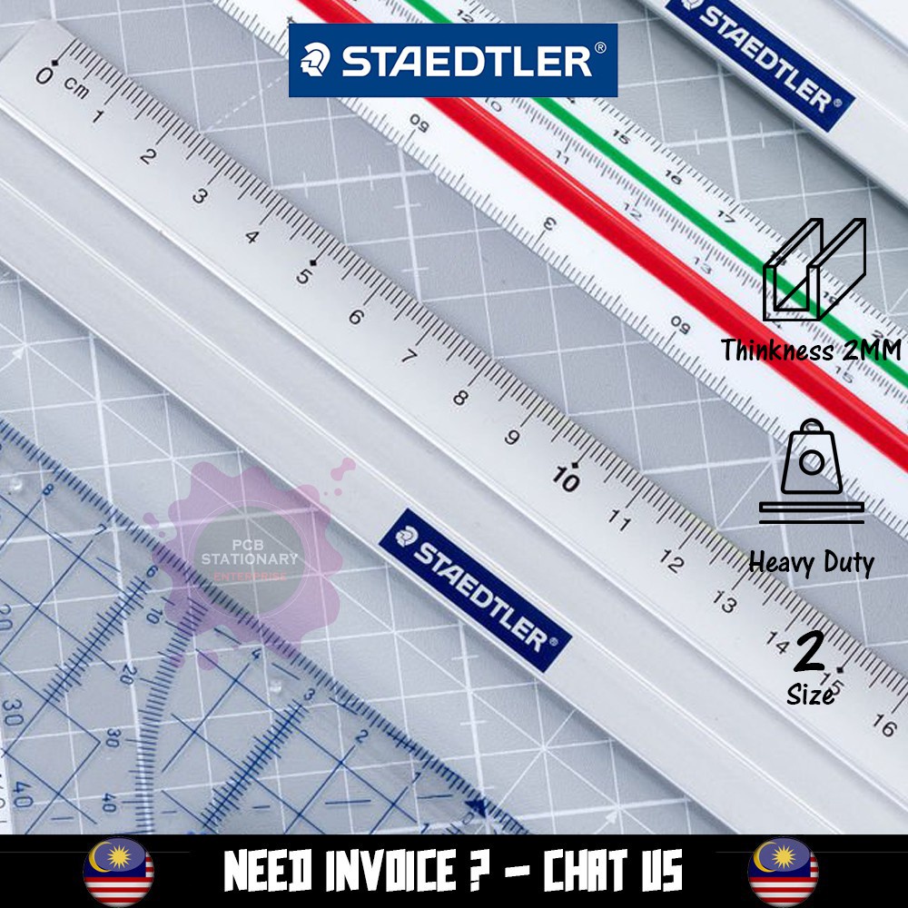 Staedtler Plastic Transparent Ruler 15CM / 30CM Pembaris 15CM 30CM ...
