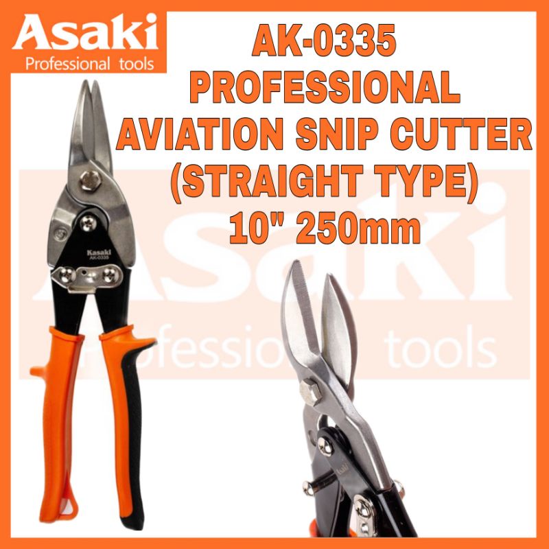 ASAKI JAPAN AVIATION SNIP CUTTER STRAIGHT TYPE 10" 250MM PEMOTONG BESI ...