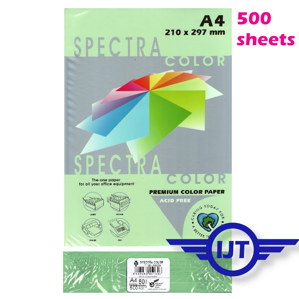 Sinar Spectra A4 Premium Colour Paper 80gsm Light Green / Pink 500pcs ...