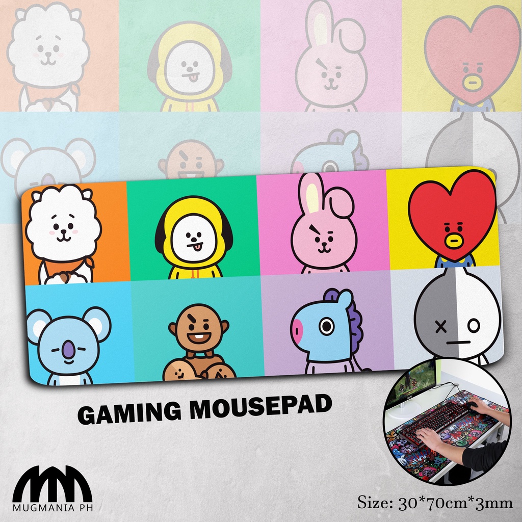 BTS x BT21 Gaming Mouse Pad - Mugmania - BT21 Character - BT21 Gaming ...