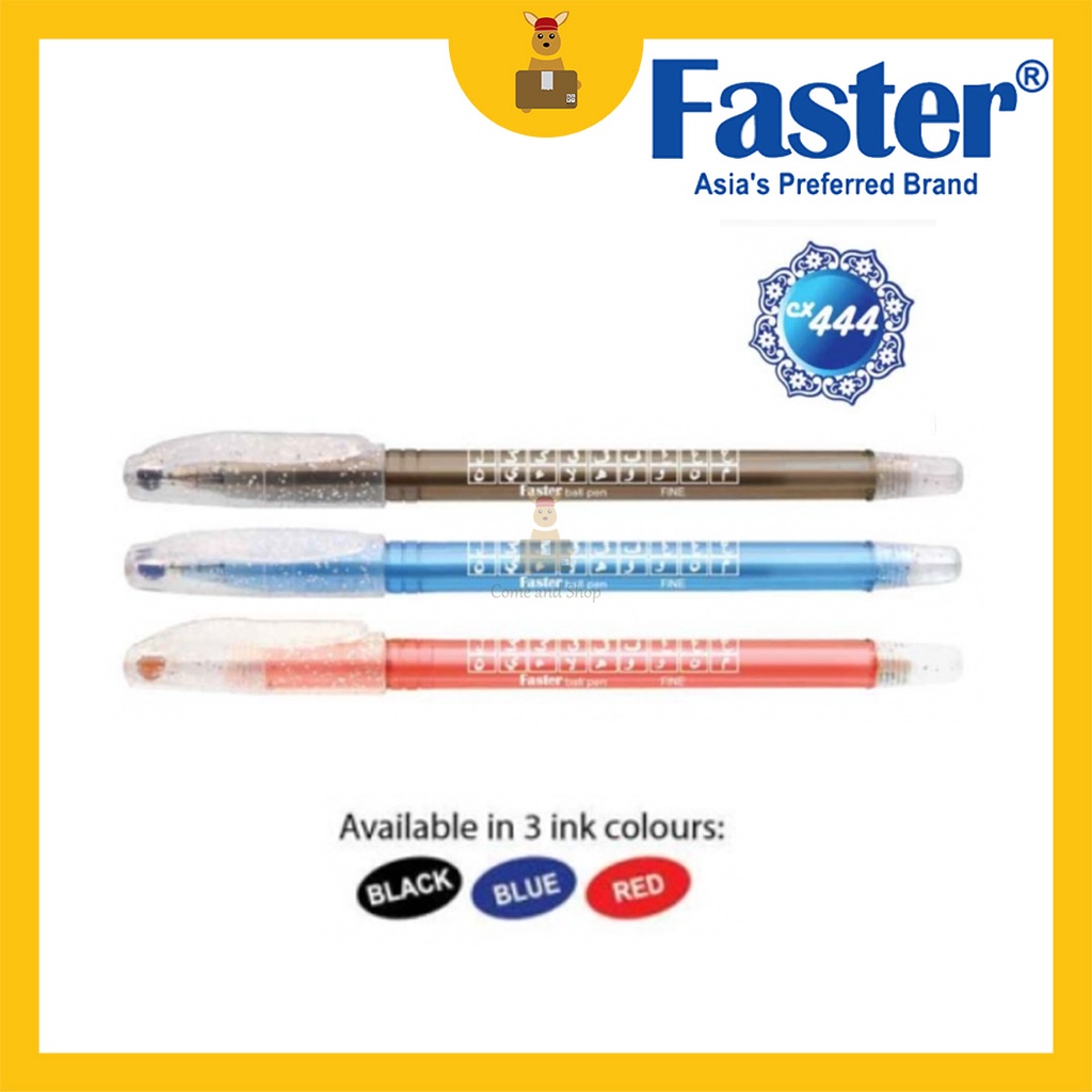 Faster CX444 Jawi Ball Pen Fine Needle Tip (Blue / Black / Red ...
