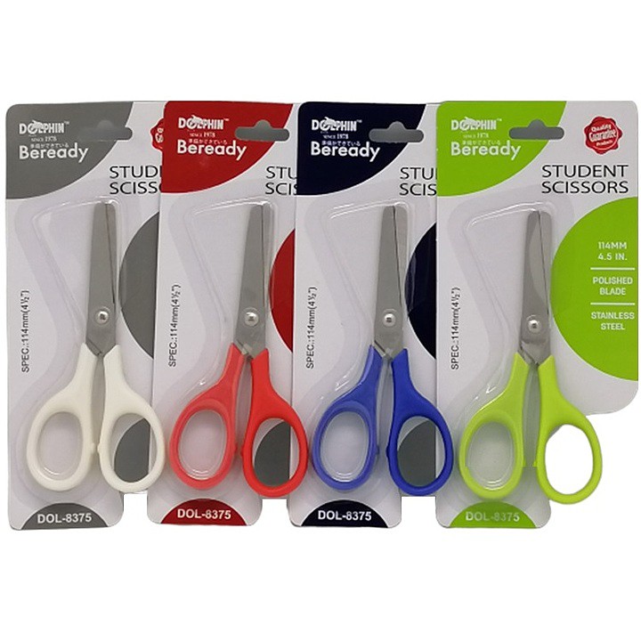Dolphin STUDENT SCISSORS 114MM 4.5'' DOL-8375 | Shopee Malaysia