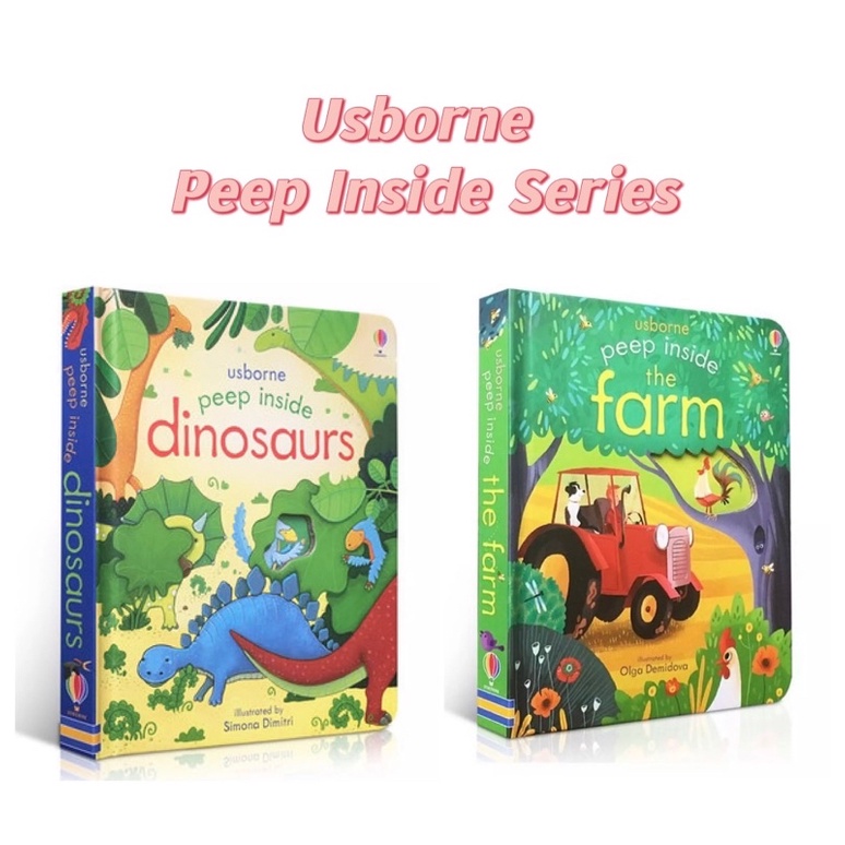 [READY STOCK] Usborne Peep Inside Dinosaurs and Farm | Shopee Malaysia