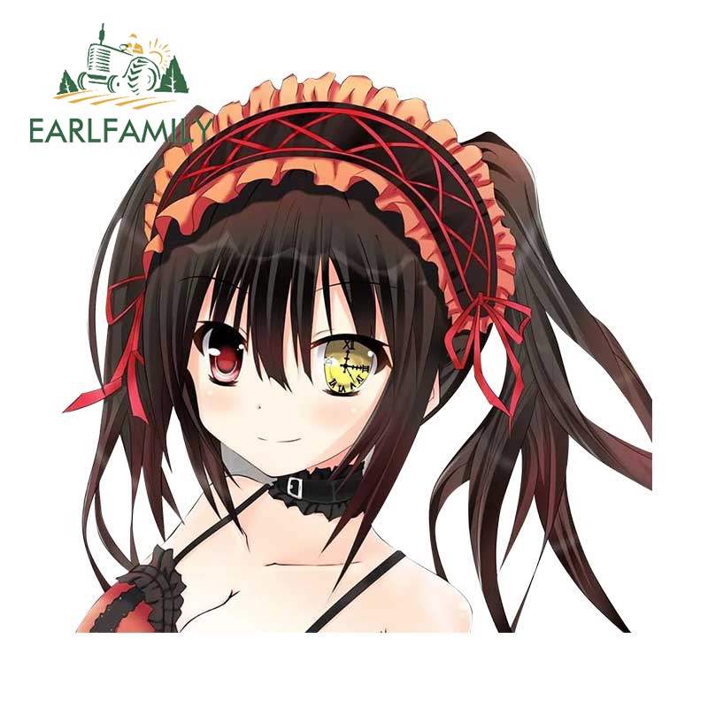 EARLFAMILY 13cm x 12.3cm Tokisaki Kurumi Car Sticker Cartoon Cute ...