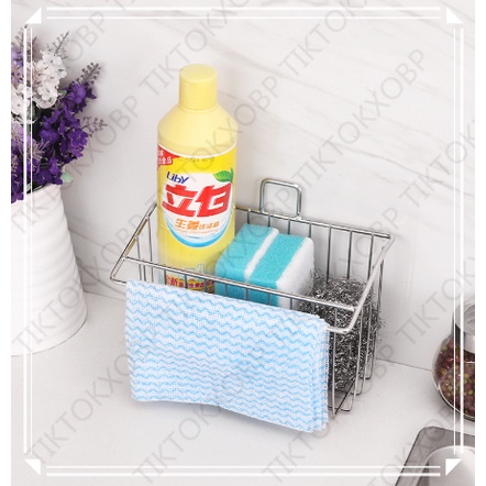 【TIK TOK】Stainless Steel Wall Hanging Sink Drain Rack 不锈钢挂墙水槽沥水架 ...