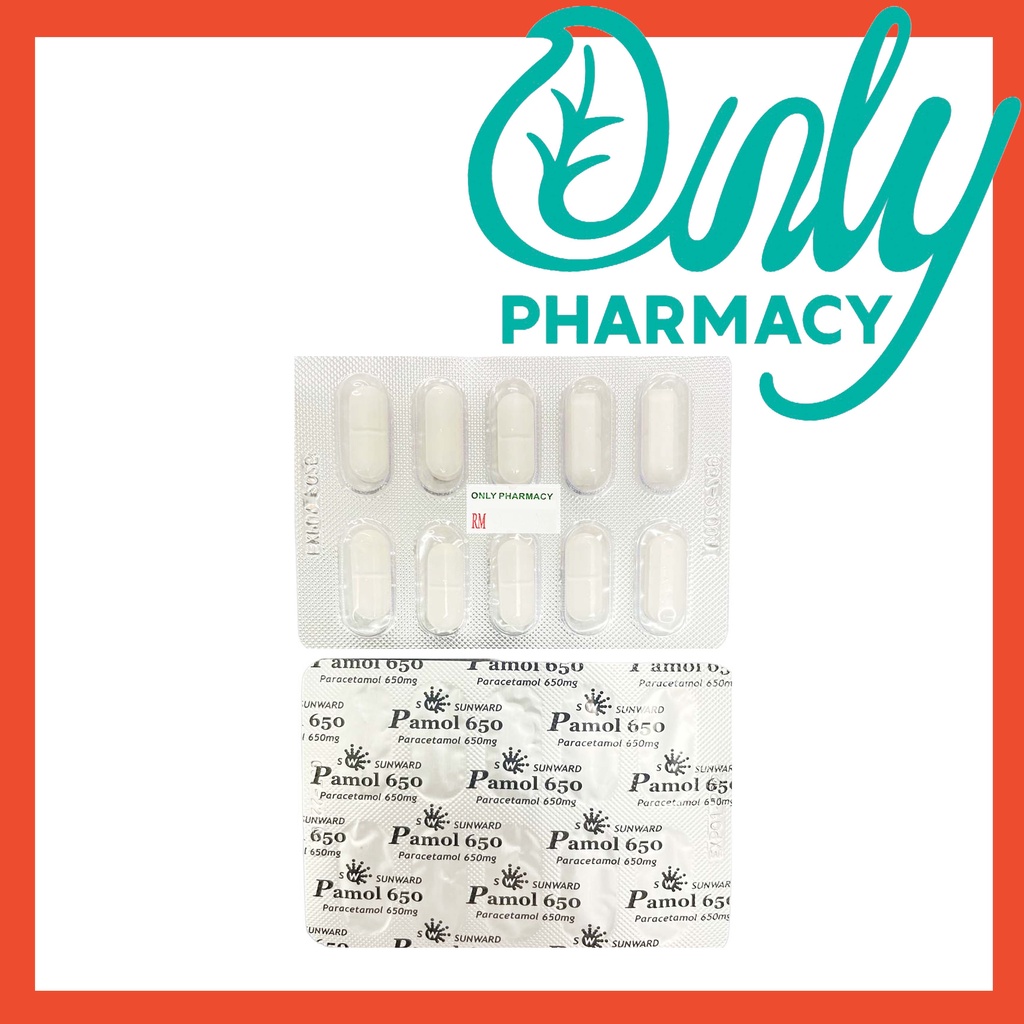 Pamol 650mg 10 tablets/strip Paracetamol 650mg EXP06/2025 | Shopee Malaysia