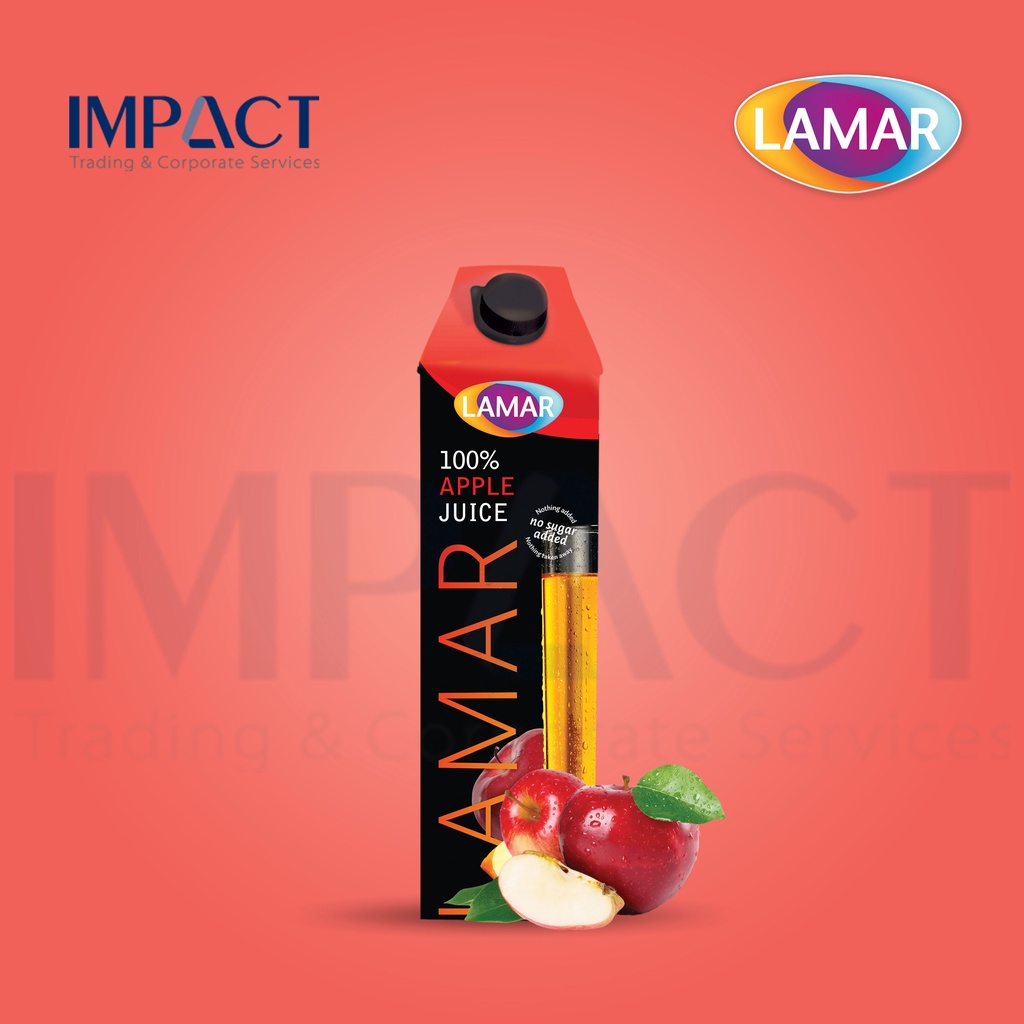 LAMAR Apple Juice 1L 100% Natural Imported From Egypt 100% Jus Buah ...