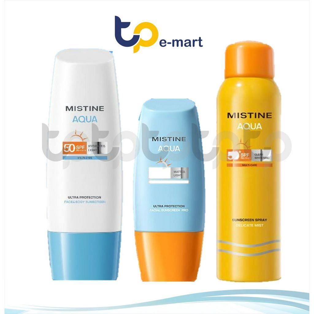 Mistine Sun Spray SPF 50 100ml/ MISTINE Sunscreen Facial Body Cream UV Shield SPF50 70ml - Blue ...