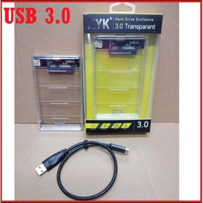Nyk Transparent HD USB 3.0 Casing - External Hard Disk Casing | Shopee ...