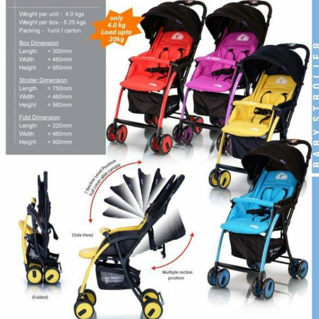 My Dear Lightweight stroller 18111 (4kg only) | Shopee Malaysia