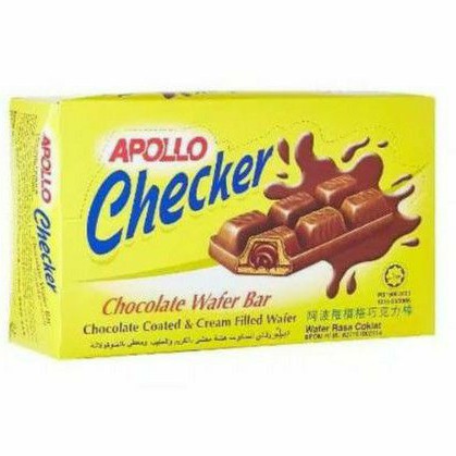 Apollo CHECKER Contains 24 CHOCOLATE WAFER BAR | Shopee Malaysia