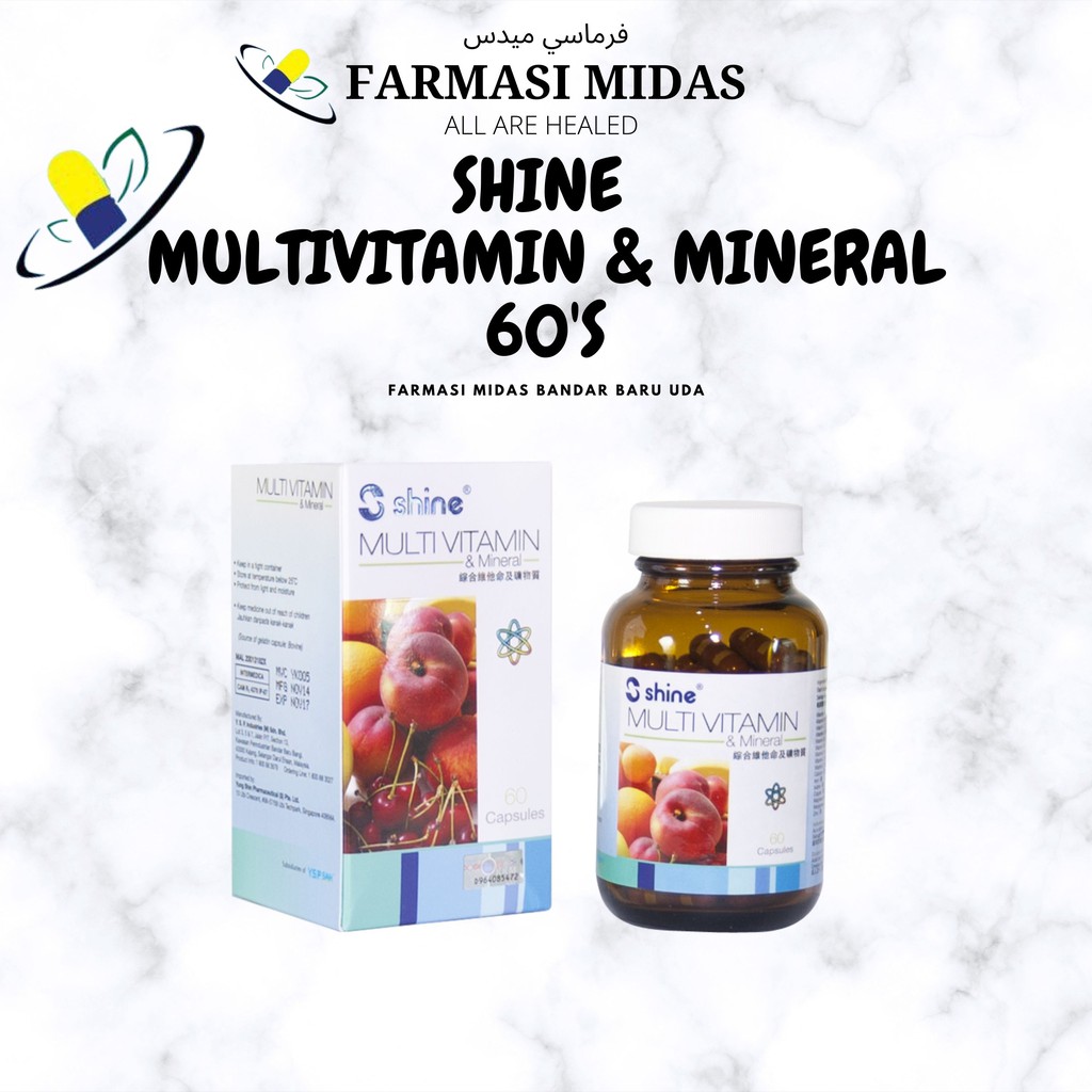 SHINE MULTIVITAMIN & MINERAL 60 CAPSULES | Shopee Malaysia