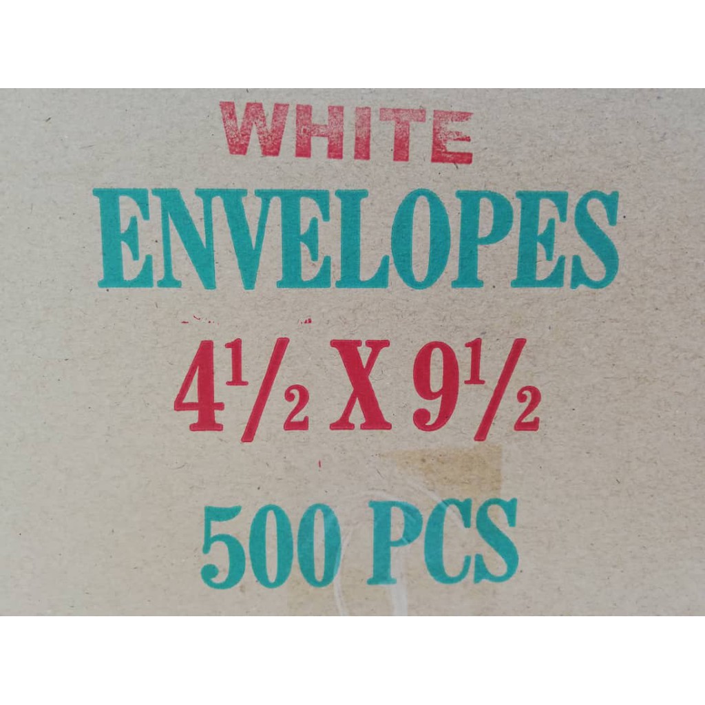 White Envelope 4 1/2" x 9 1/2" 500PCS | Shopee Malaysia