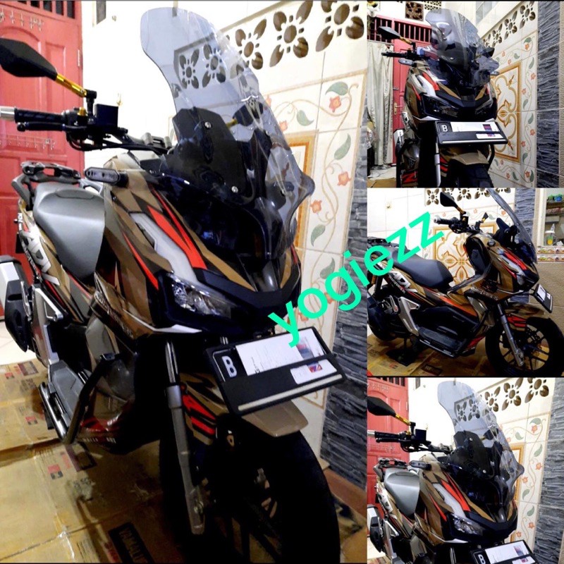Windshield honda adv 150 wind shield flyscreen adv front shield hitech ...