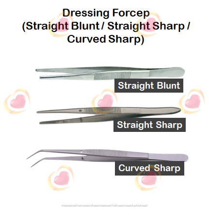 Dressing Forcep (Straight Blunt / Straight Sharp / Curved Sharp) | Shopee Malaysia