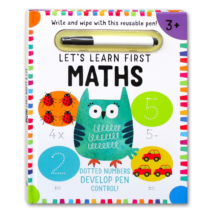 Let's Learn First Maths Write and Wipe Book With This Reusable Pen! (KD ...
