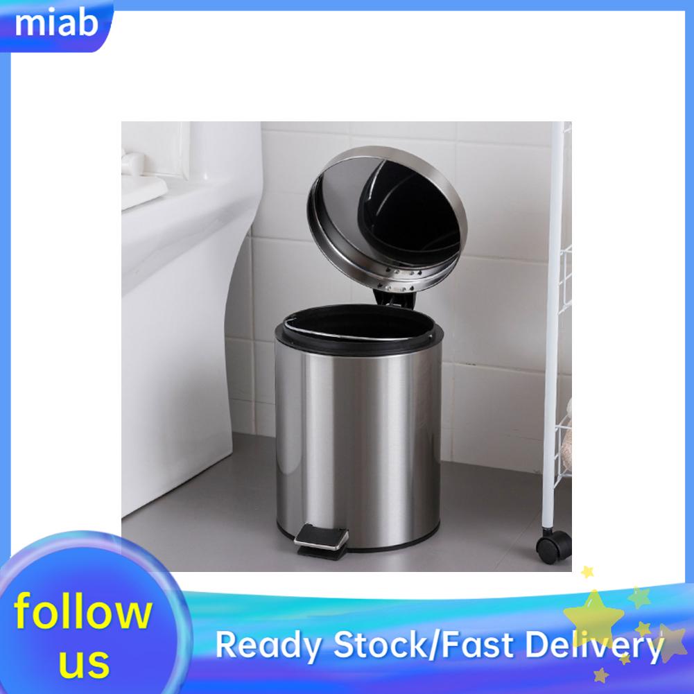 Maib Kitchen Bathroom Bin 3L Stainless Steel Step Pedal Trash Can ...