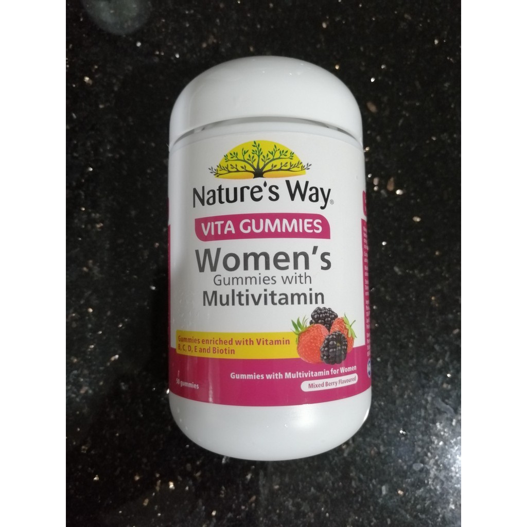 Nature's Way Vita Gummies Women's Gummies with Multivitamin Mixed Berry ...