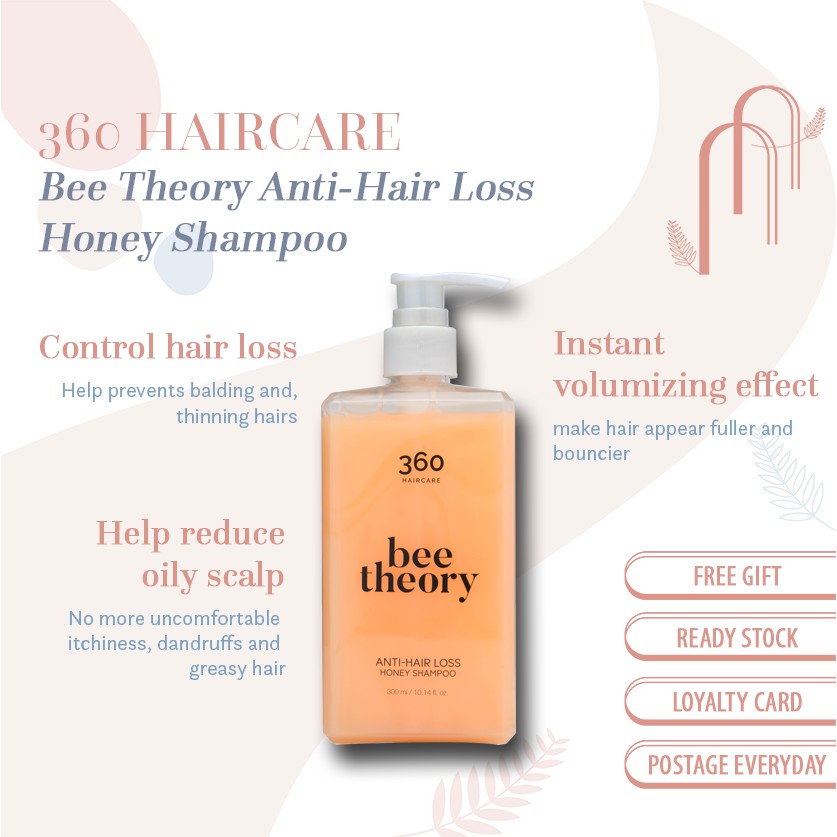 360 Haircare Bee Theory Anti-Hair Loss Honey Shampoo (300ml) | Shopee ...