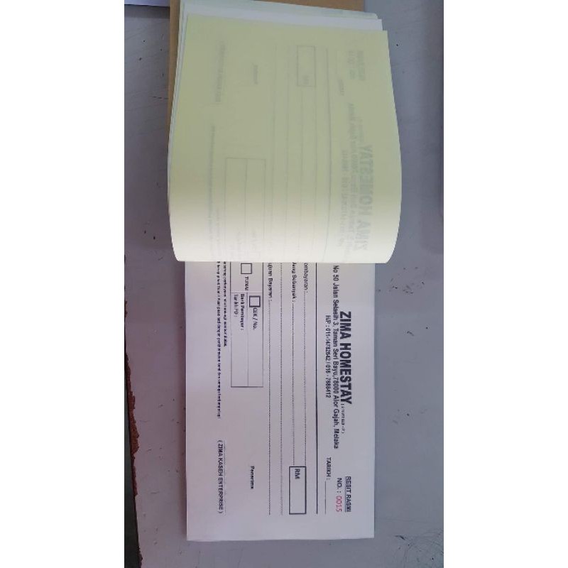 BUKU RESIT BOLEH LETAK NAMA (COMPANY & LOGO BERWARNA) | Shopee Malaysia