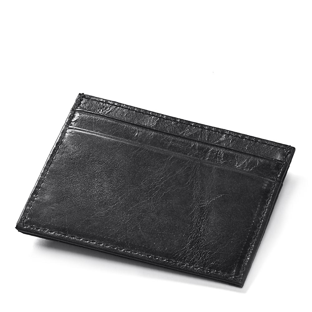 KAVIS 100% Leather Credit Card Wallet Black Color Men Credit&ID Cards ...