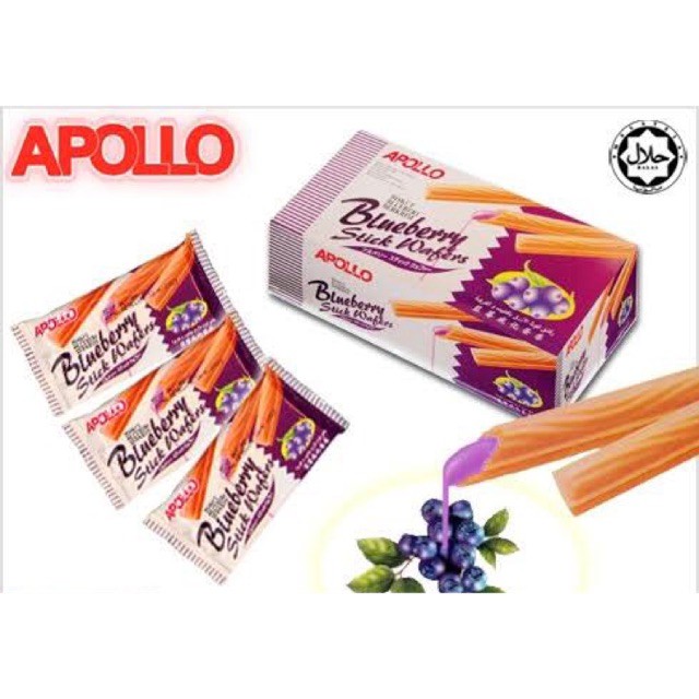 Apollo Blueberry Wafer Sticks | Shopee Malaysia