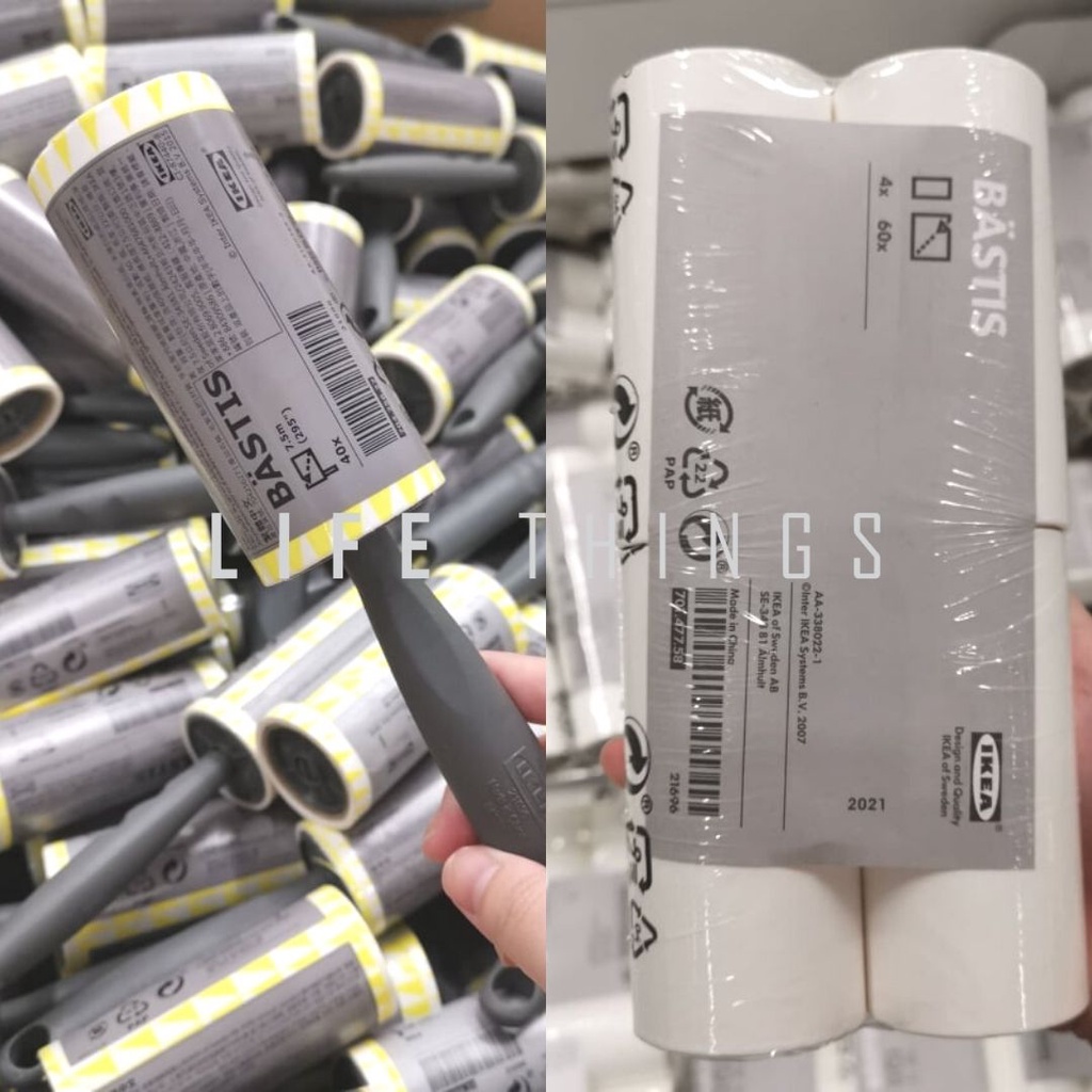 𝑹𝒆𝒂𝒅𝒚 𝑺𝒕𝒐𝒄𝒌 1KEA BASTIS Lint roller / refill pack, Pengelek lin/ Isian ...