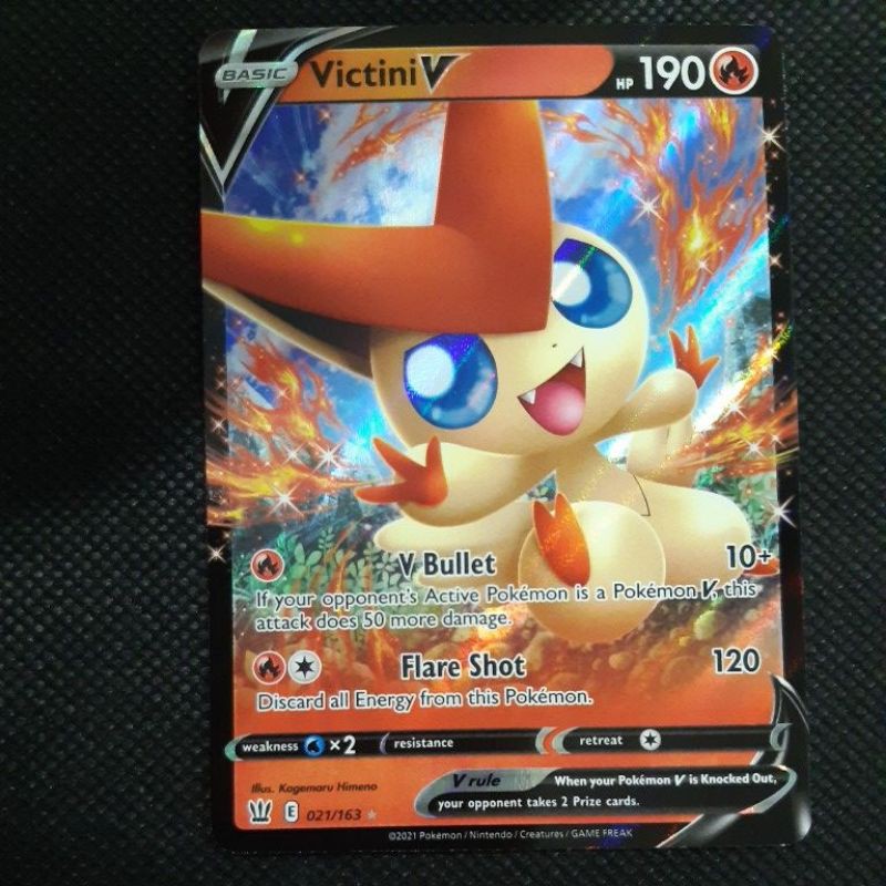 Pokemon Card TCG : Victini V 021/163 -Ultra Rare 100% Original Pokemon ...