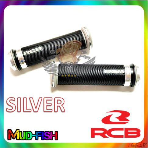 RCB UNIVERSAL COLOUR ALLOY RUBBER HANDLE GRIP HG66 (RED | GOLD | SILVER ...
