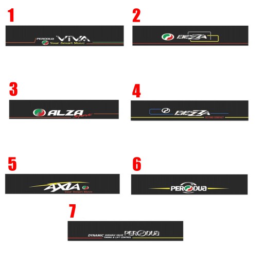 PERODUA FRONT WINDSCREEN STICKER - AXIA BEZZA VIVA ALZA | Shopee Malaysia