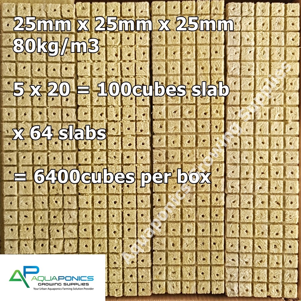 Rockwool 6400Cubes 1box Pack Hydroponics Aquaponics Seed Germination ...