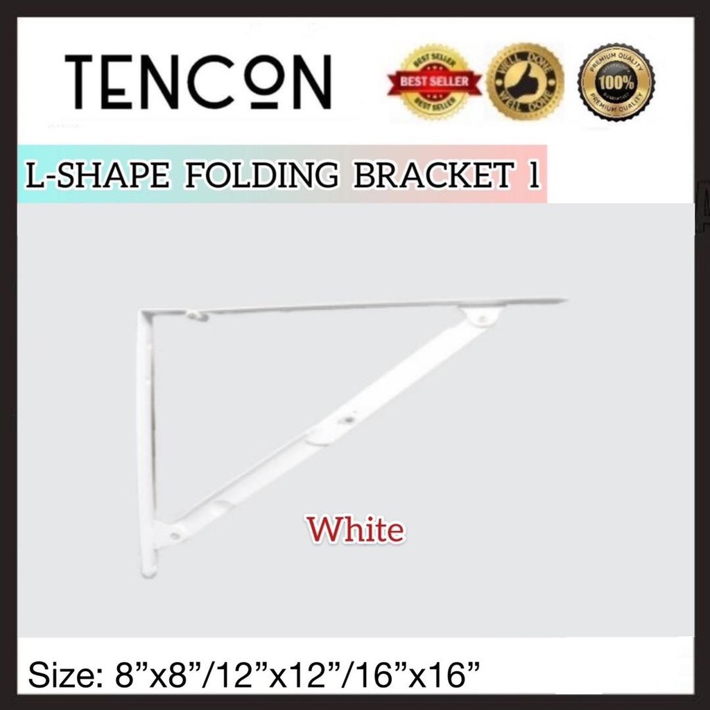 L-Shaped Folding Bracket l (8 '' x 8 '' )/ (12 '' x 12 '') / (16'' x 16 ...