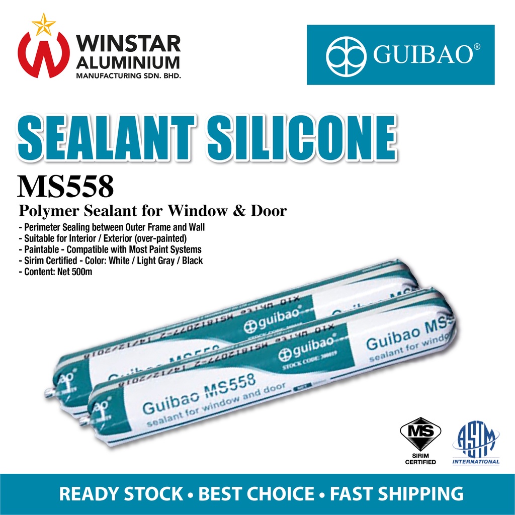 MS558 Guibao Silicone & Sealant Best for Multipurpose (WHITE) | Shopee ...