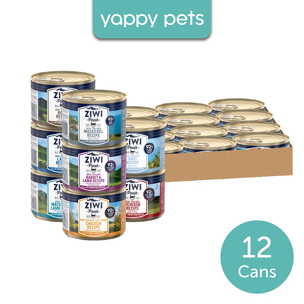 [SG Seller] Ziwi Peak Wet Cat Food (185g x 12) | Complete Diet, Meal Topper, Venison Lamb Beef ...