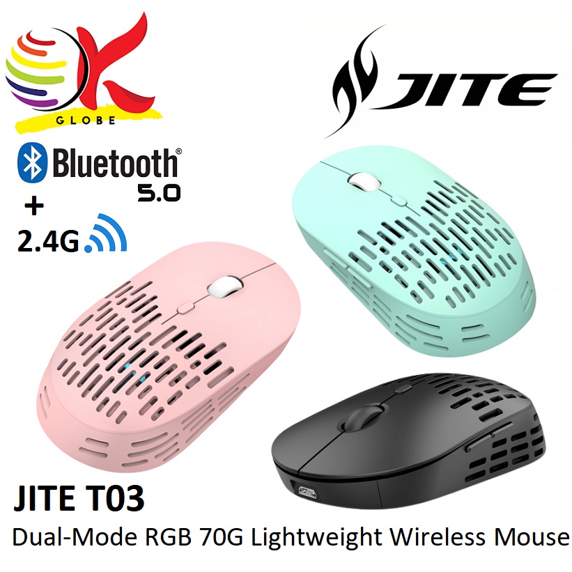 [DUAL-MODE] JITE T03 WIRELESS MOUSE 2.4Ghz + BLUETOOTH 5.0 RECHARGEABLE ...